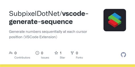 Github Subpixeldotnet Vscode Generate Sequence Generate Numbers Sequentially At Each Cursor