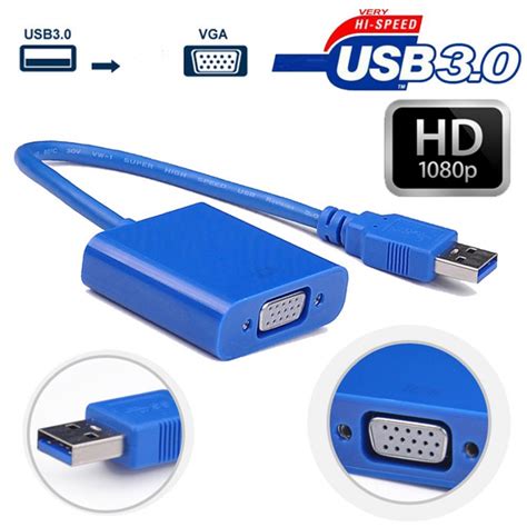Usb To Vga Converter Adapter Hd Usb External Video Card Lankagadgetshome