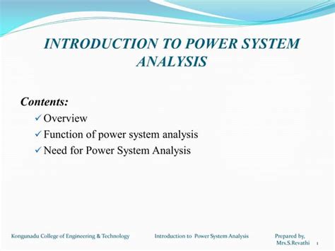 Introduction To Power System Analysis Pdf Power And Energy Industry