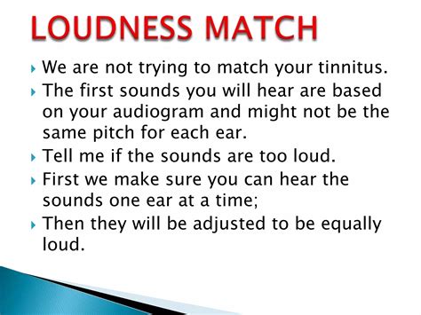 Tinnitus Diagnosis Screens Ppt