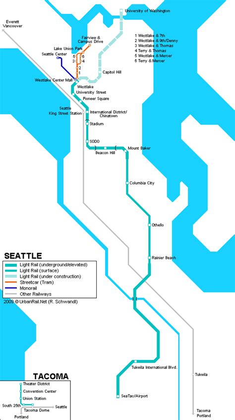 Mapa Del Metro De Seattle Para Descarga Mapa Detallado Para Imprimir