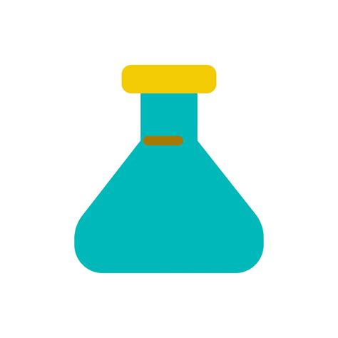 Erlenmeyer Flask Flat Color Ui Icon Chemistry Glassware Lab Equipment Collecting Chemicals