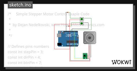 Stepper Motor With Buttons Wokwi ESP STM Arduino Simulator