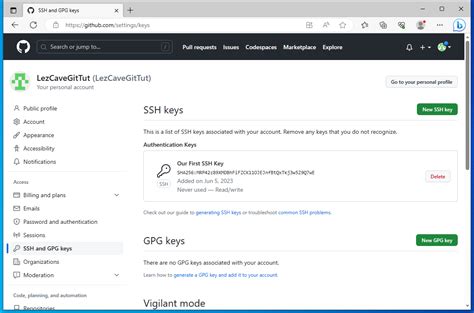 git 5 github setup lezalith s cave