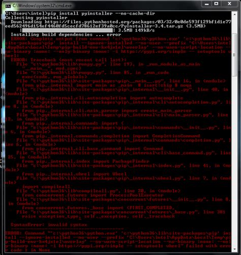 How To Fix Syntax Error” While Installing Pyinstaller From Pip In
