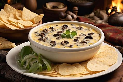 Deluxe Mushroom Queso Fundido With Assorted Cheeses Premium Ai