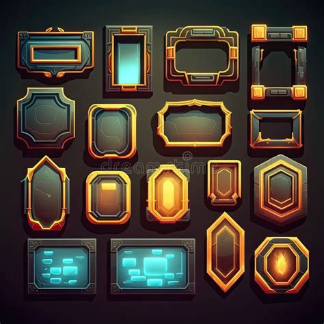 Menu Rectangle Frame Game Ai Generated Stock Image Image Of Square