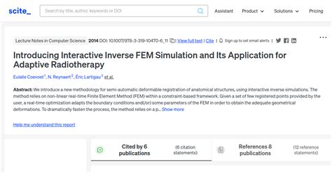 introducing interactive inverse fem simulation and its application for