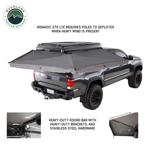 Overland Vehicle Systems Nomadic 270lte Passenger Side 270 Degree Awning