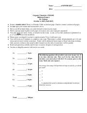 CHEM Salmon Fall Answer Key Pdf Name ANSWER KEY ID Organic Chemistry