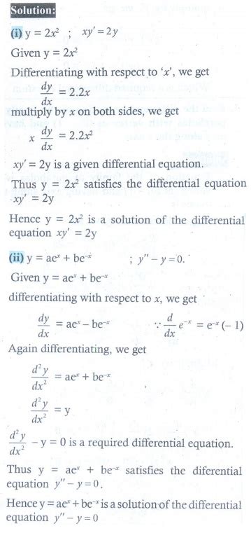 Exercise Solution Of Ordinary Differential Equations Problem Questions With Answer Solution