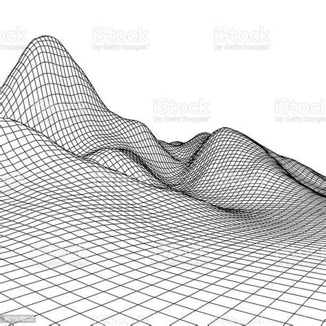 추상 벡터 가로 배경입니다 사이버 스페이스 그리드 3d 기술 일러스트레이션 0명에 대한 스톡 벡터 아트 및 기타 이미지 0명