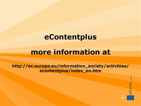eContentplus 2007 Work Programme - ppt download