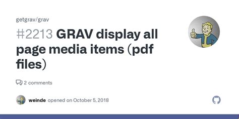 grav display all page media items pdf files · issue 2213 · getgrav