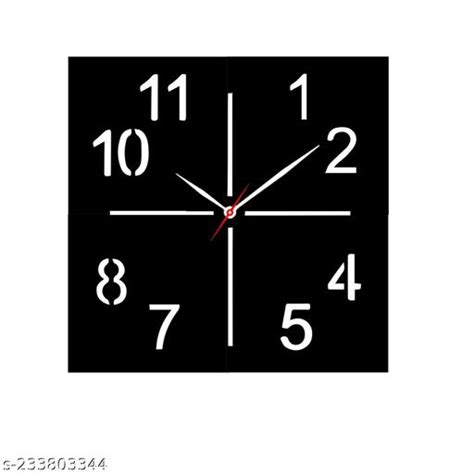 forever js clock for home and office black 10 x 10 inch wall clocks