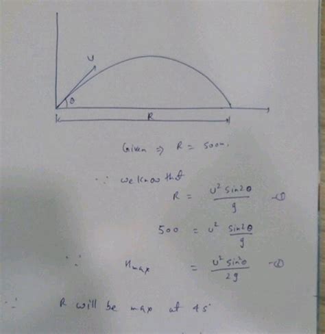 A Projectile Is Fired From Ground To Have Maximum Range Of M Maximum Height Attained By The