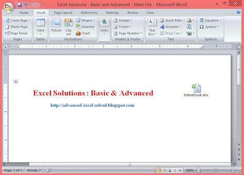 Insert Or Embed Excel File In Word Excel Or Powerpoint Presentation As Object Powerpoint