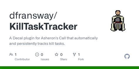 Github Dfransway Killtasktracker A Decal Plugin For Asherons Call That Automatically And