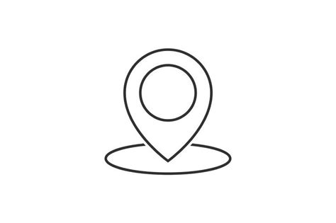 Geo Location Pin Line Icon