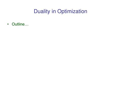Ppt Duality In Optimization And Constraint Satisfaction Powerpoint