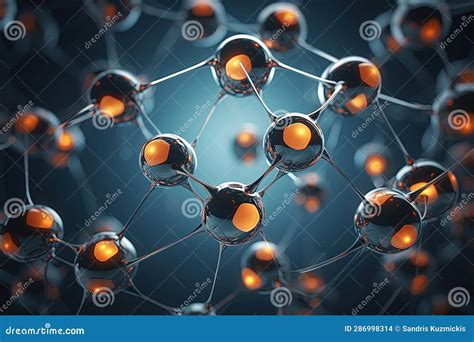3d Render Abstract Molecular Structure Stock Illustration