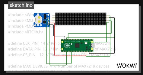 Pico Matrix Clock Copy Wokwi Esp32 Stm32 Arduino Simulator