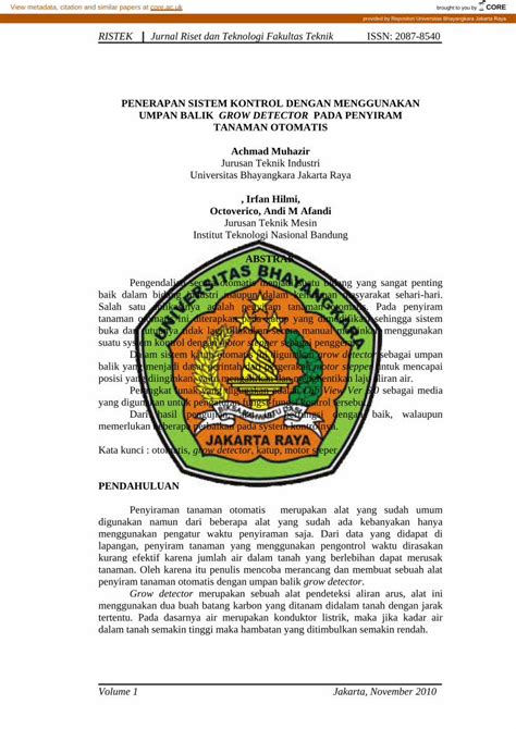 Pdf Penerapan Sistem Kontrol Dengan Menggunakan … Dokumen Tips