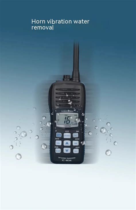 Icom Ic M34 Vhf Marine Transceiver Marine Float Submersible Walkie Talkie