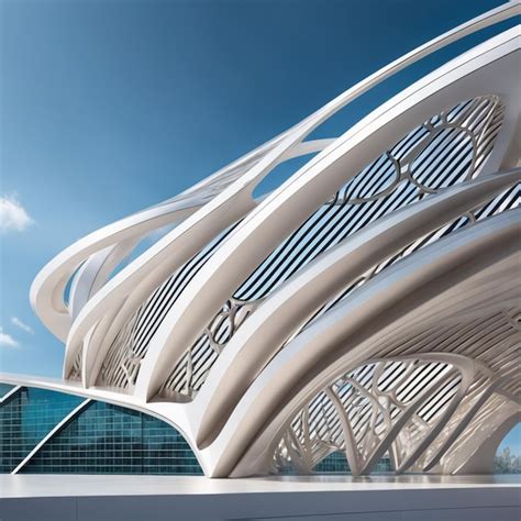 Premium Ai Image Curve Roof Parametric Architecture Design Architecture Futuristic Art