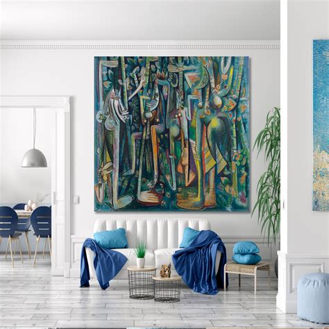 The Jungle Wifredo Lam Cubism Style Canvas Print Island Cuba Wall Art