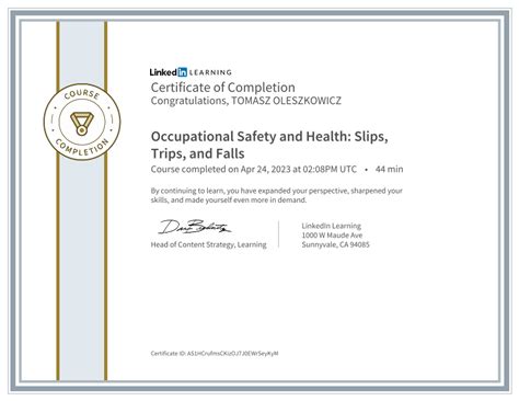 Tomasz Oleszkowicz On Linkedin Certificate Of Completion