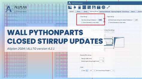 allto wall pythonparts ver 4 2 1 updates closed stirrup updates youtube