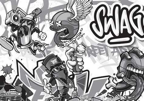 Graffiti Black And White Character