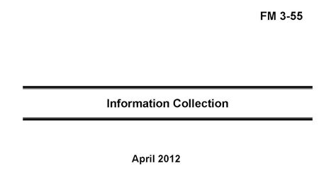 Document Exploitation New Army Information Collection Field Manual