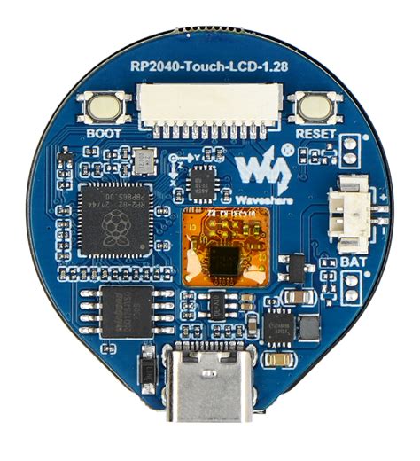 Rp2040 Microcontroller Development Board With 128inch Round Touch Lcd Botland Robotic Shop