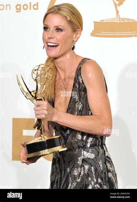 Los Angeles Ca September 18 Julie Bowen Poses With The Award For