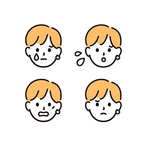 いろいろな表情の女性（顔）のイラスト｜商用可・フリーイラスト素材｜ソコスト