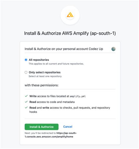 deploy react app to aws amplify using github codez up