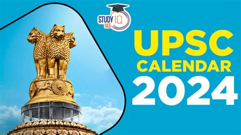 Upsc Calendar 2024 Exam Date Announced Download Official Pdf