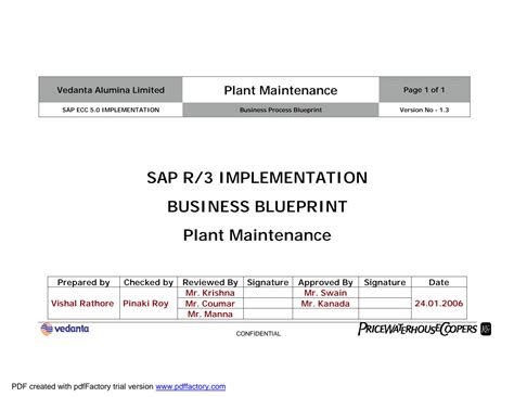 SOLUTION Sap Plant Maintenance Pm Business Blueprint Bbp Studypool