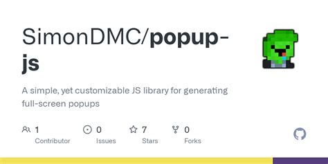 GitHub SimonDMC Popup Js A Simple Yet Customizable JS Library For Generating Full Screen Popups