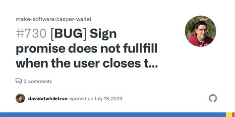 [bug] sign promise does not fullfill when the user closes the window