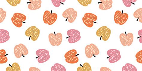 Premium Vector Seamless Banner With Colorful Apples