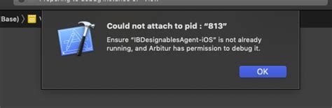 im trying to debug selected views in interface builder in xcode 10 but