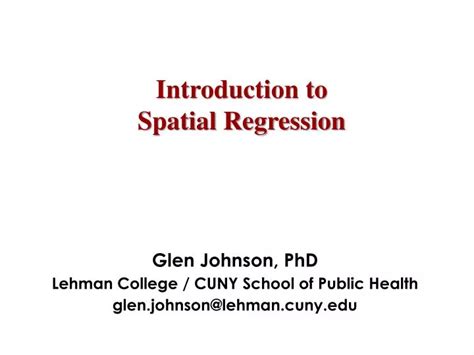 ppt introduction to spatial regression powerpoint presentation free