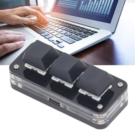 Tmishion Clavier Programmable Mini Clavier à 3 Touches Usb Industriel