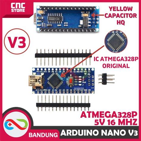 Jual Nano V3 Atmega328p Pu 5v Arduino Nano Atmega328 Tanpa Kabel Data