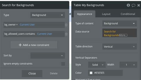 Table Data Source Or Vs And Condition Need Help Bubble Forum