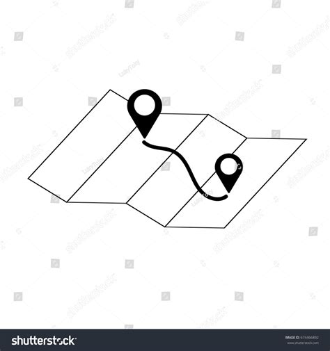Icon Map Navigation Vector Concept Mapping Stock Vector Royalty Free Shutterstock