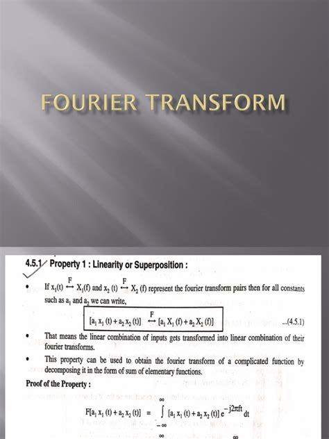Fourier Transform Property Pdf